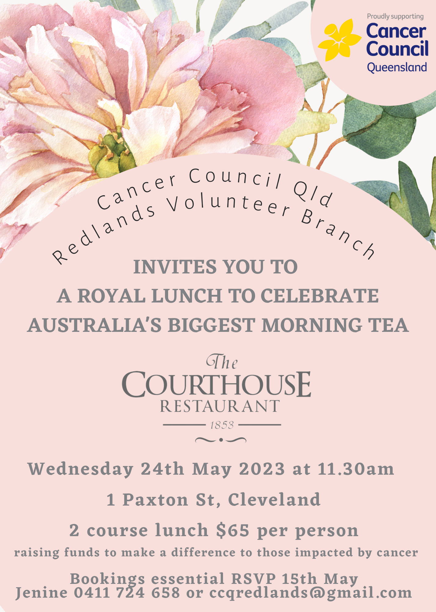 Redlands Volunteer Branch, CCQ Biggest Morning Tea at The Courthouse ...